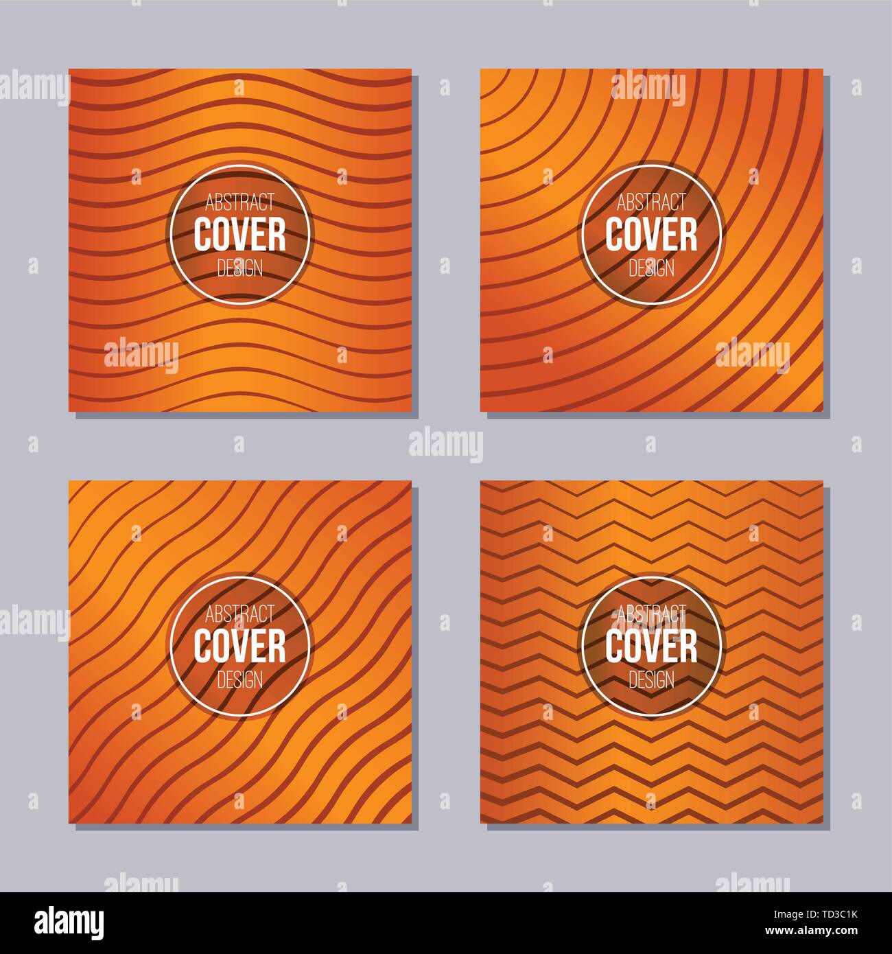 Set of 4 creative covers. Abstract concept layout template. Applicable ...