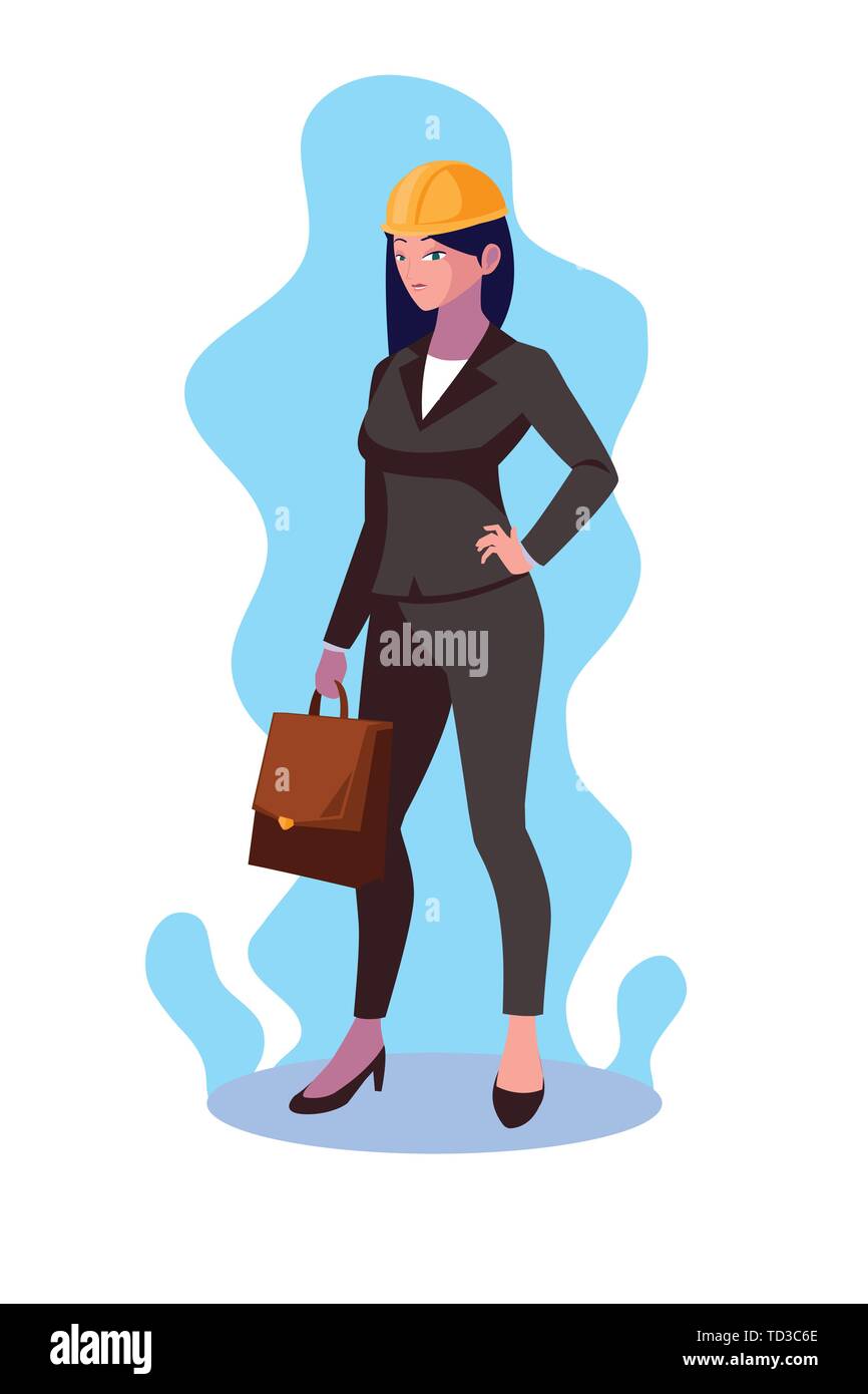 Woman engineer design, Worker profession industry construction ...