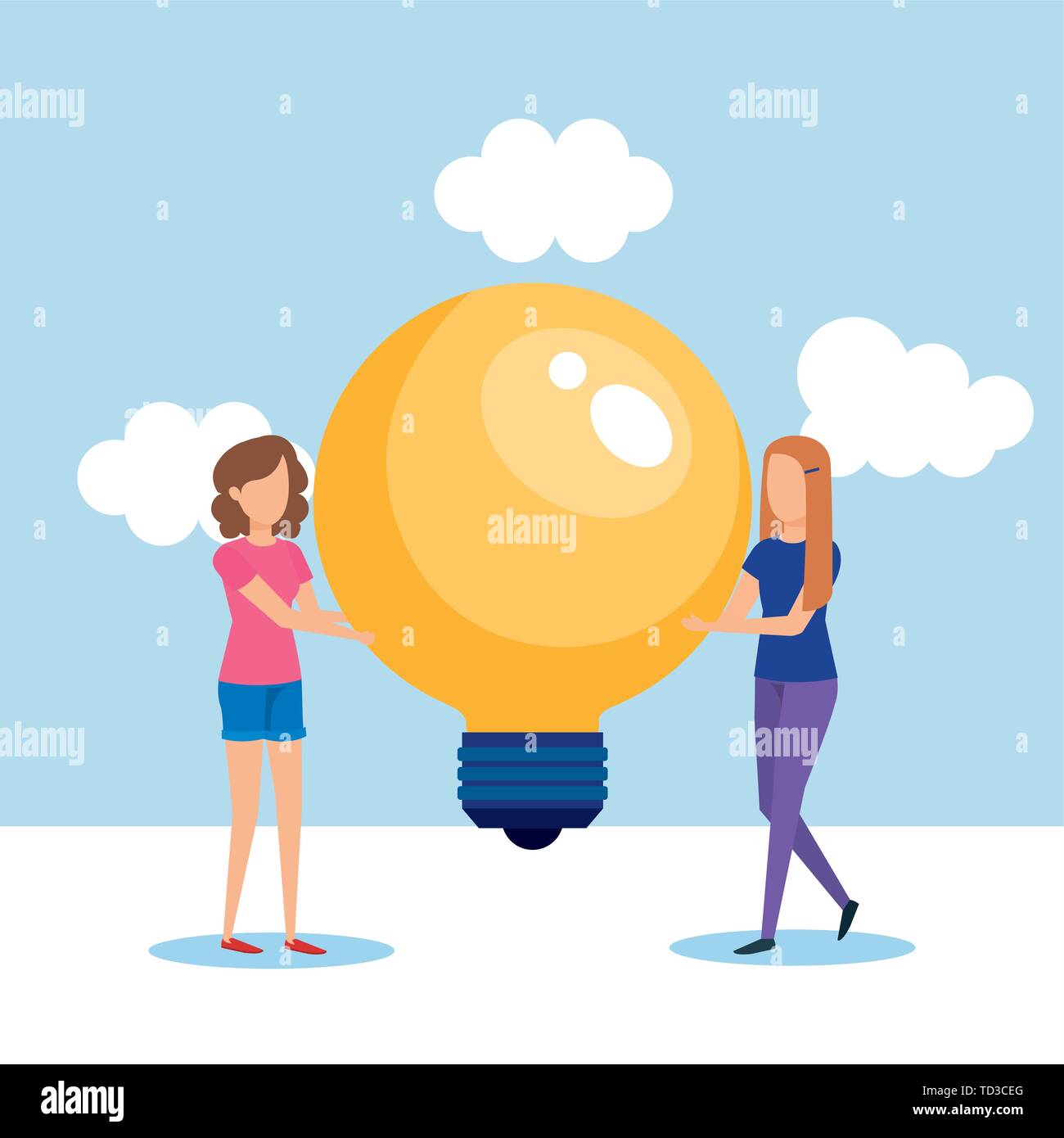 Girls lamp Stock Vector Images - Alamy