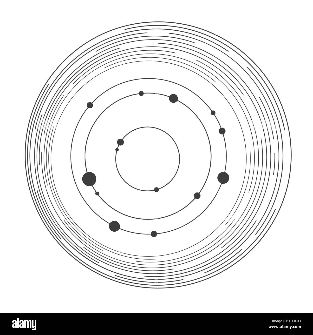 Abstract creative concept layout template. Abstract solar system ...