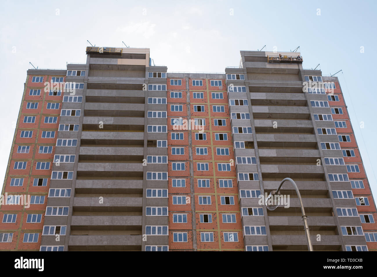 construction of high-rise buildings in the open. Construction of a ...