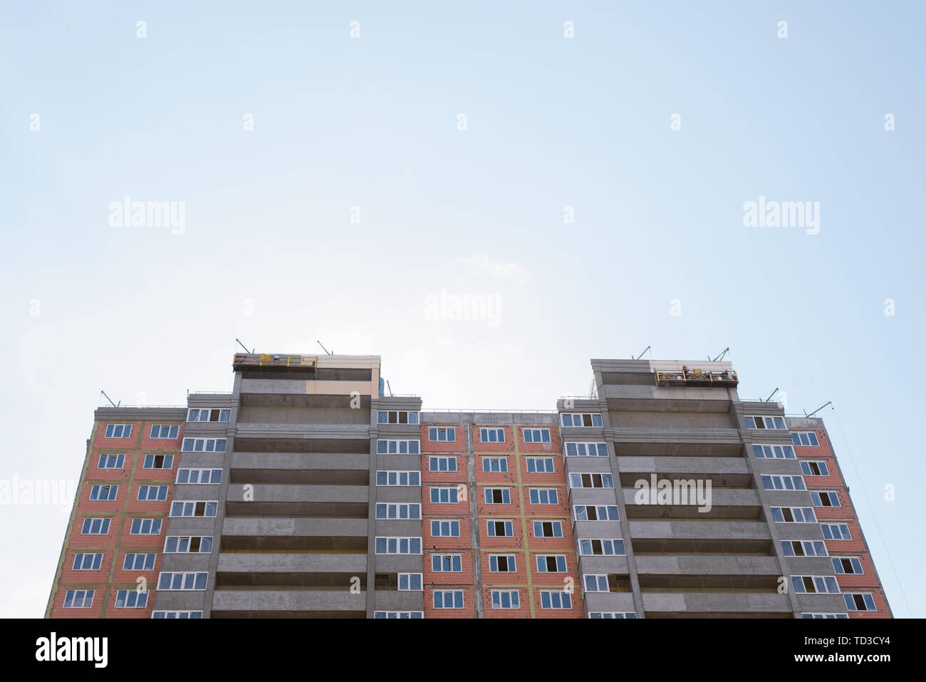 construction of high-rise buildings in the open. Construction of a ...