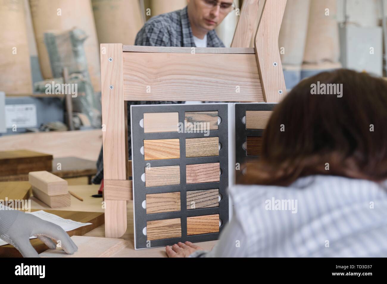 Female wooden chair making hi-res stock photography and images - Alamy