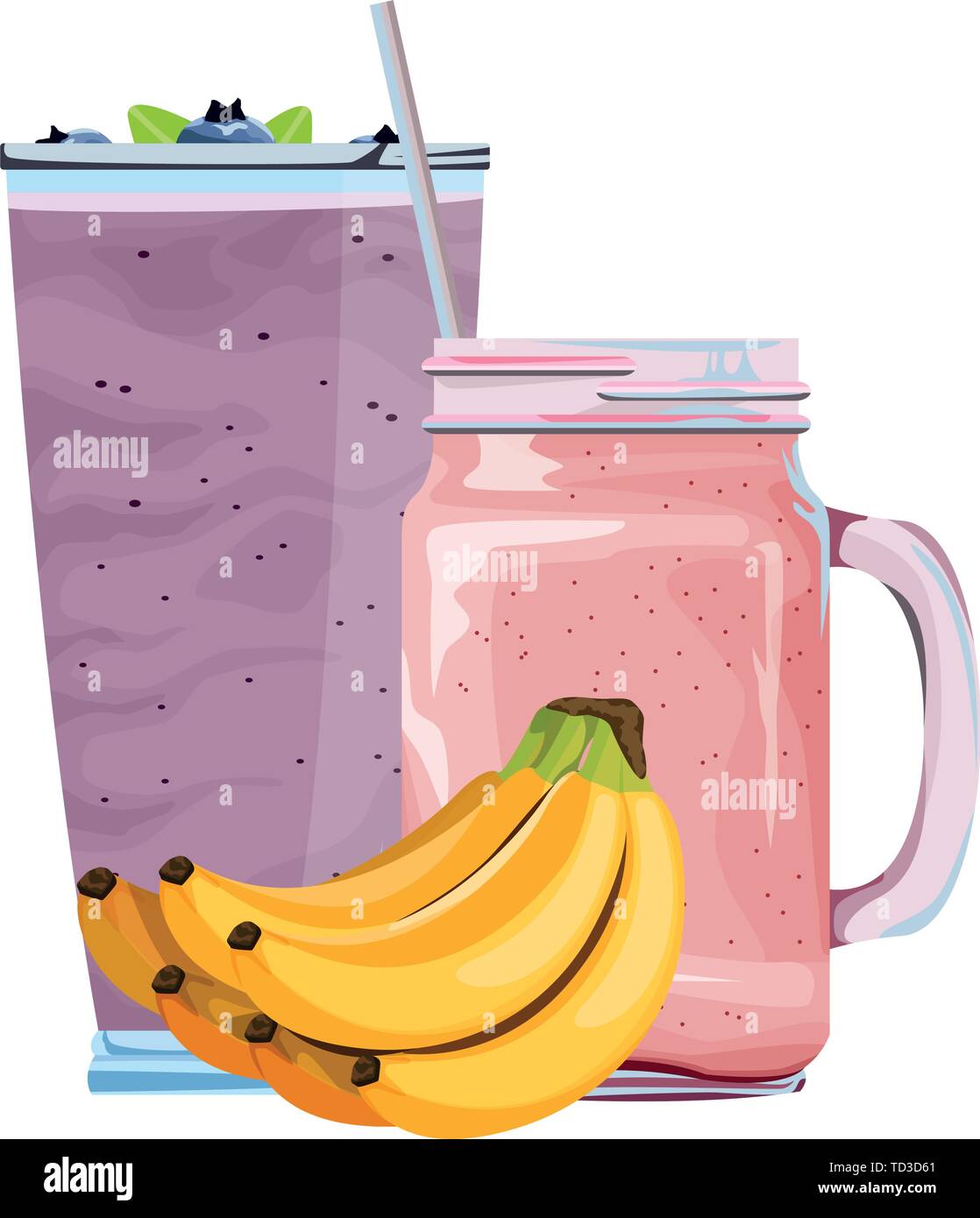 tropical fruit and smoothie drink Stock Vector Image & Art - Alamy