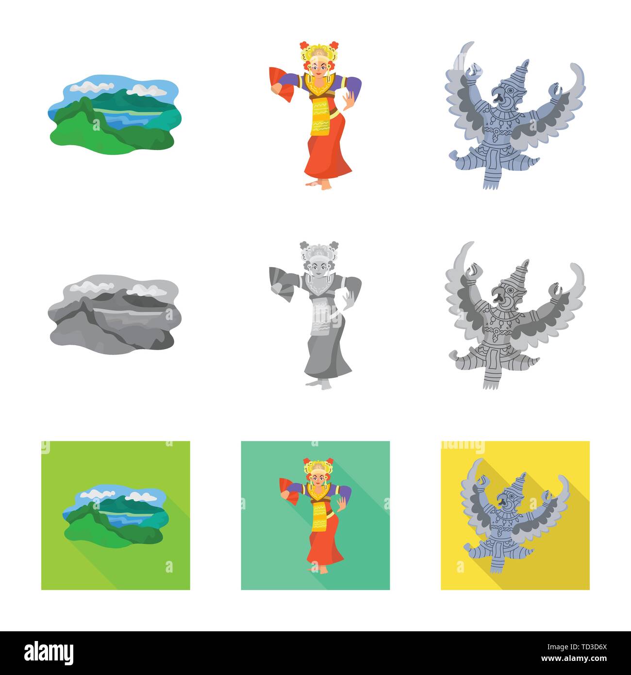 mountain,girl,garuda,lake,culture,bird,landscape,dancer,wayang,forest ...