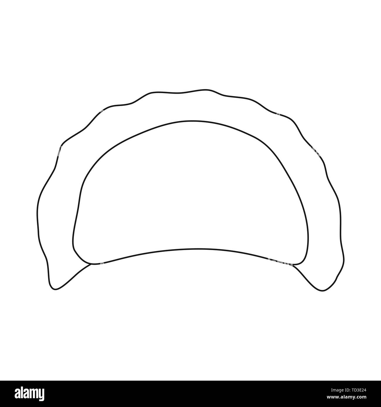 Vector illustration of pierogi and Russian sign. Collection of pierogi ...