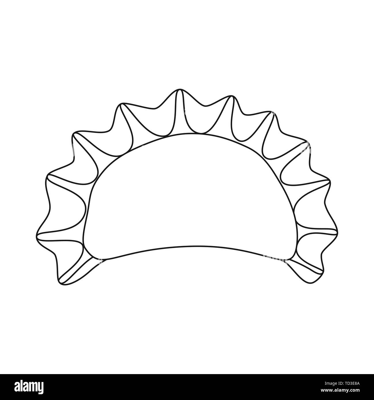 Vector design of pierogi and Russian sign. Set of pierogi and breakfast ...