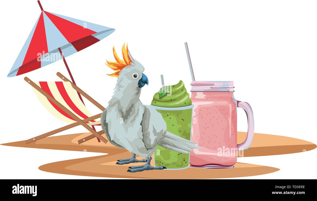 summer beach and vacation cartoon Stock Vector Image & Art - Alamy
