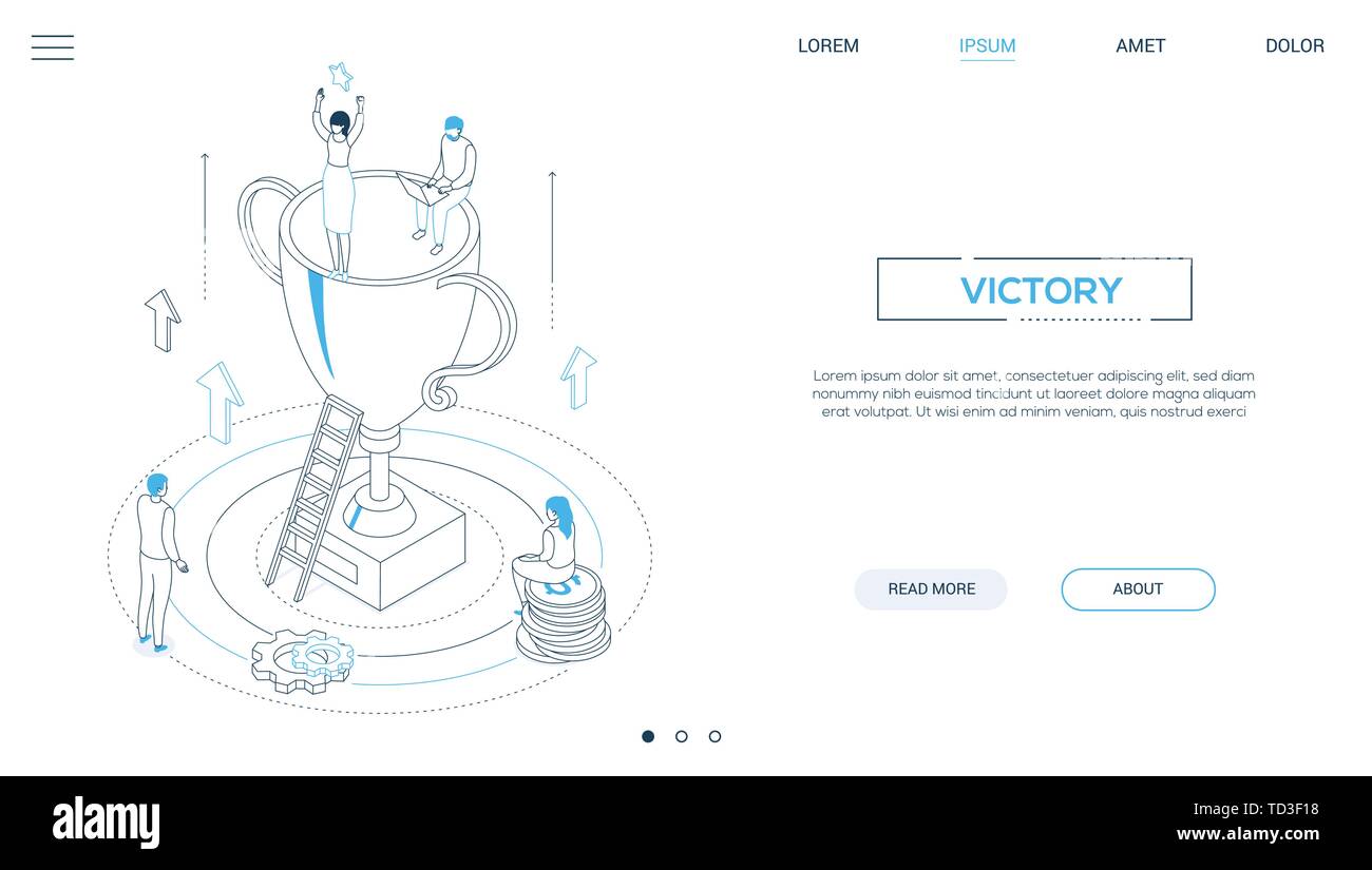 Victory line design style Stock Vector Images - Alamy