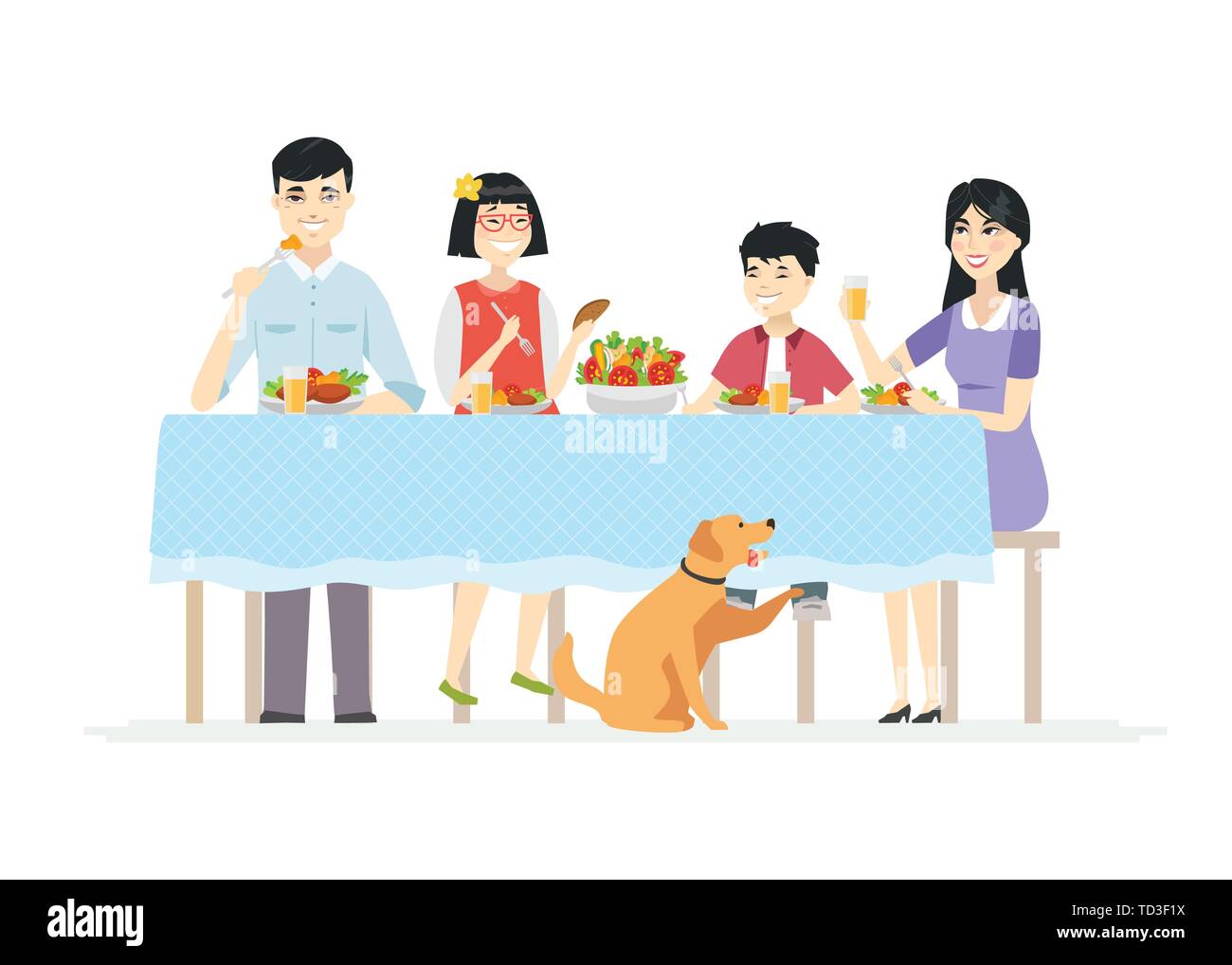 Asian teen mother father Stock Vector Images - Alamy