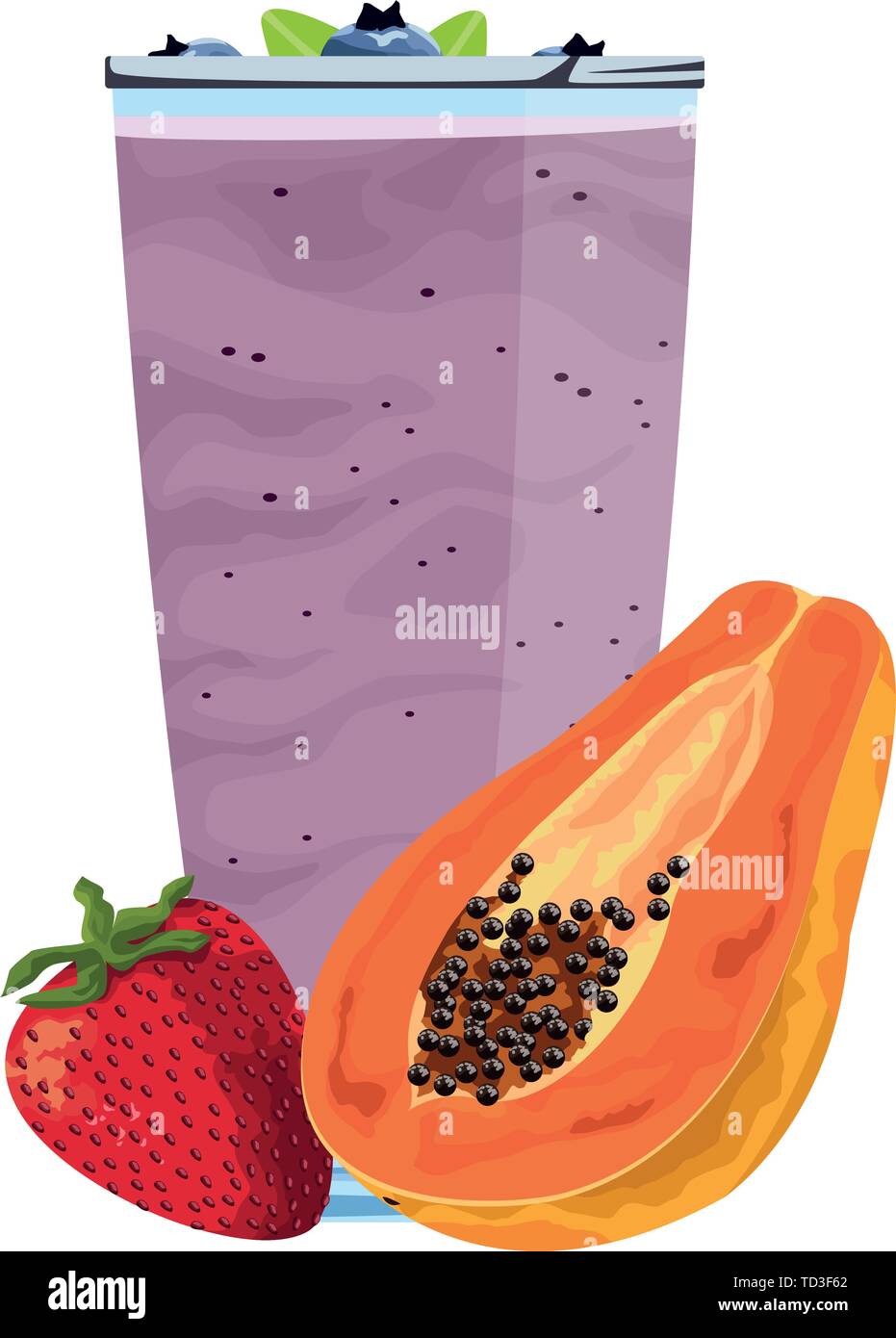 tropical fruit and smoothie drink Stock Vector Image & Art - Alamy