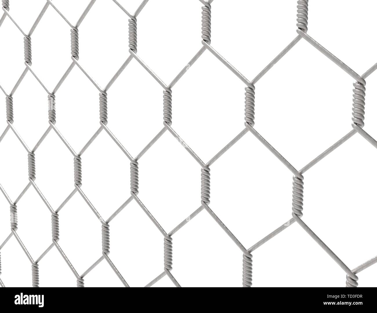 3d rendering of a metal fence isolated on white background Stock Photo ...