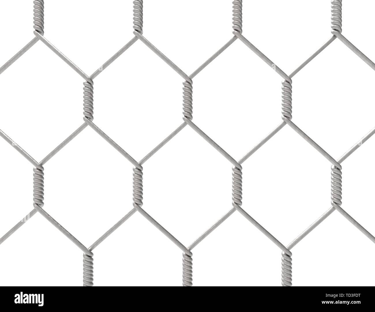 3d rendering of a metal fence isolated on white background Stock Photo ...