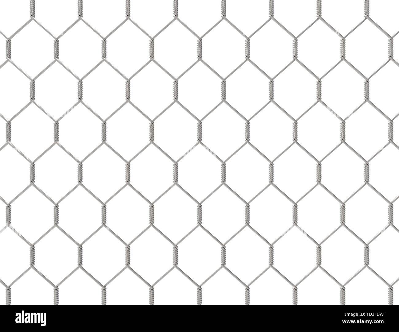 3d rendering of a metal fence isolated on white background Stock Photo ...