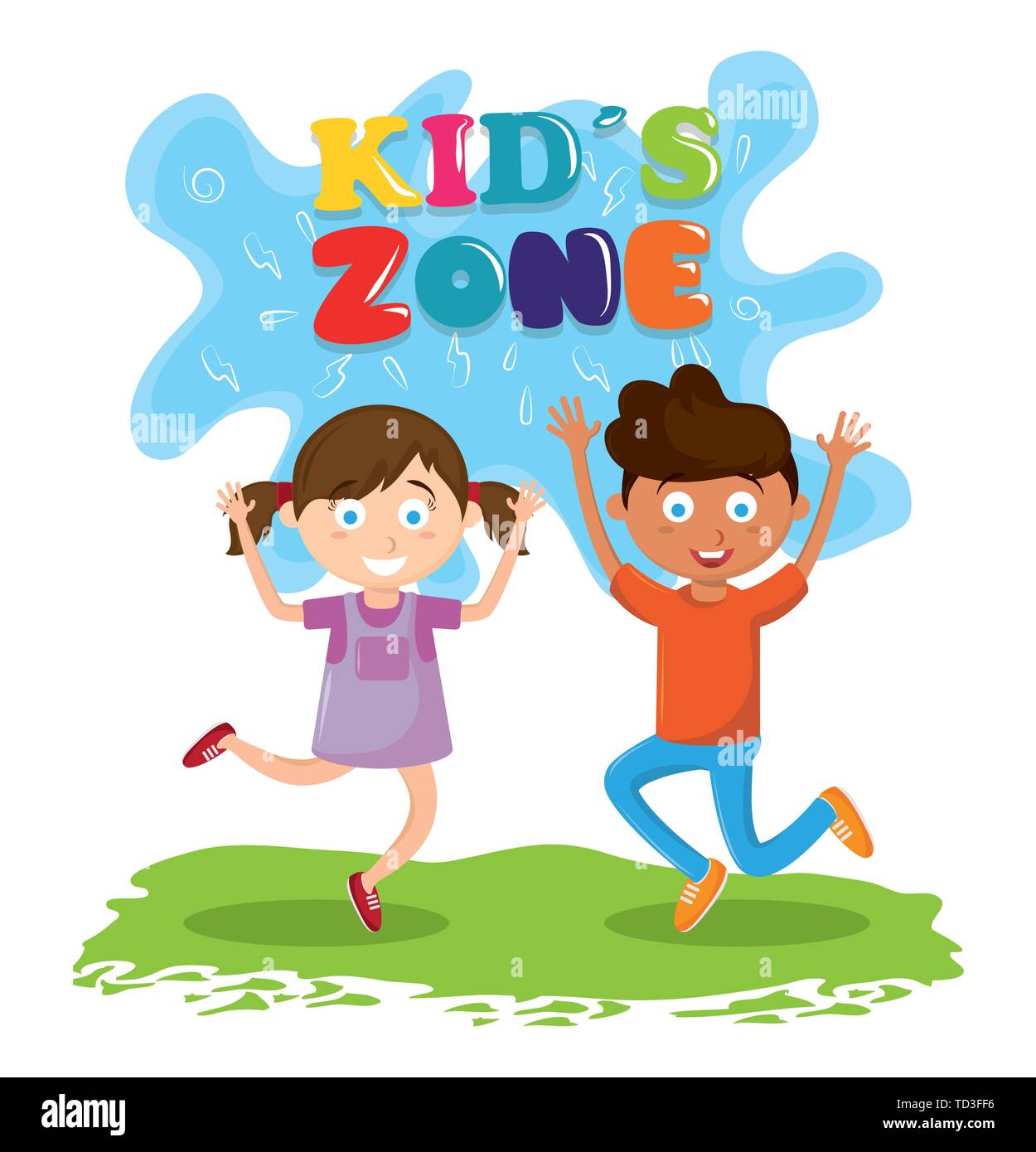 kids zone children entertaiment cartoons Stock Vector Image & Art - Alamy