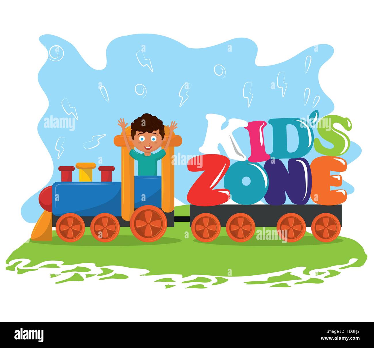 kids zone children entertaiment cartoons Stock Vector Image & Art - Alamy