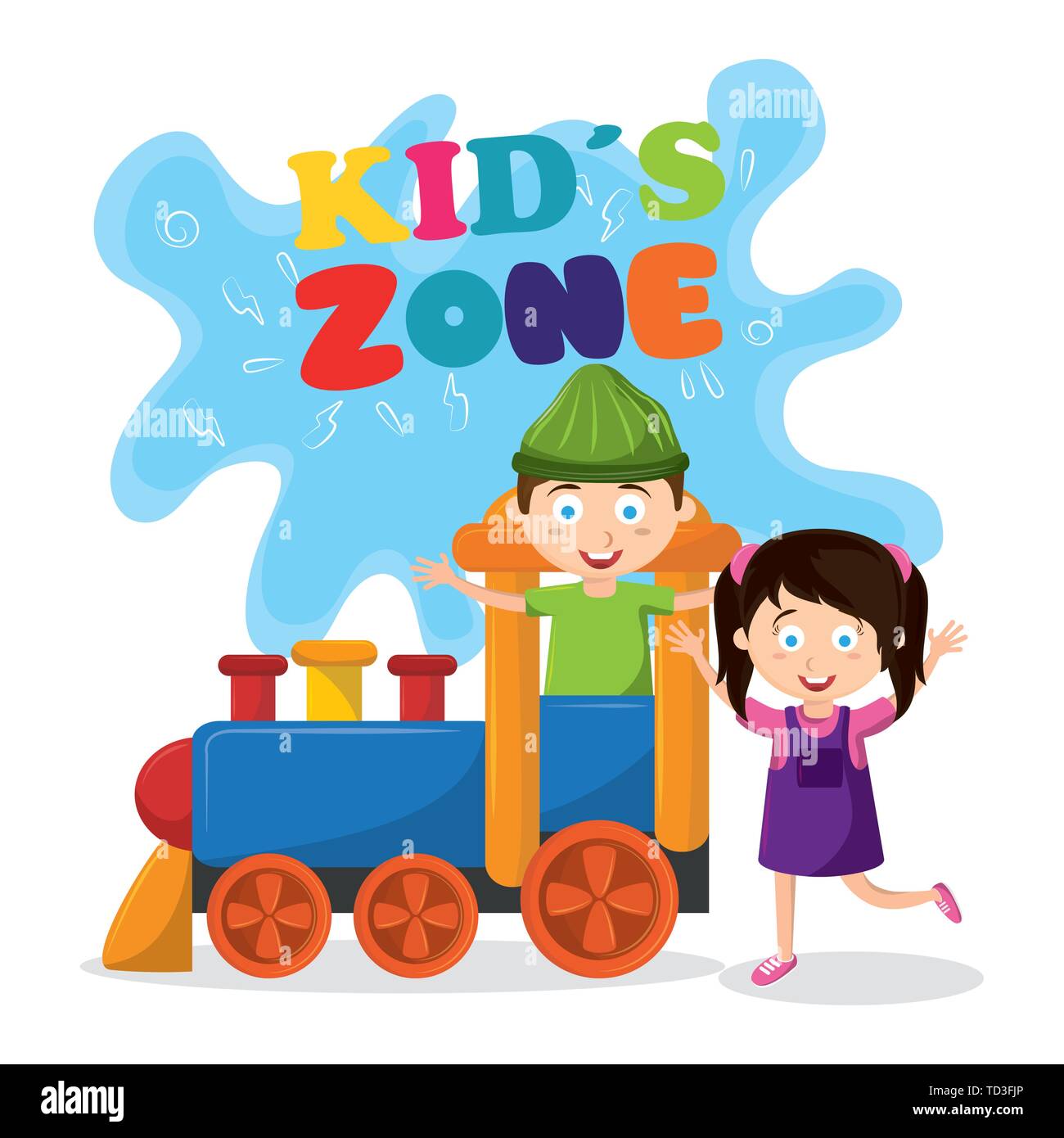 kids zone children entertaiment cartoons Stock Vector Image & Art - Alamy