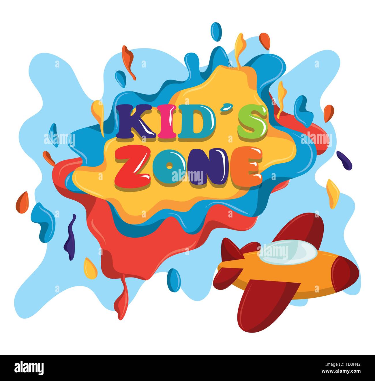 kids zone children entertaiment cartoons Stock Vector Image & Art - Alamy