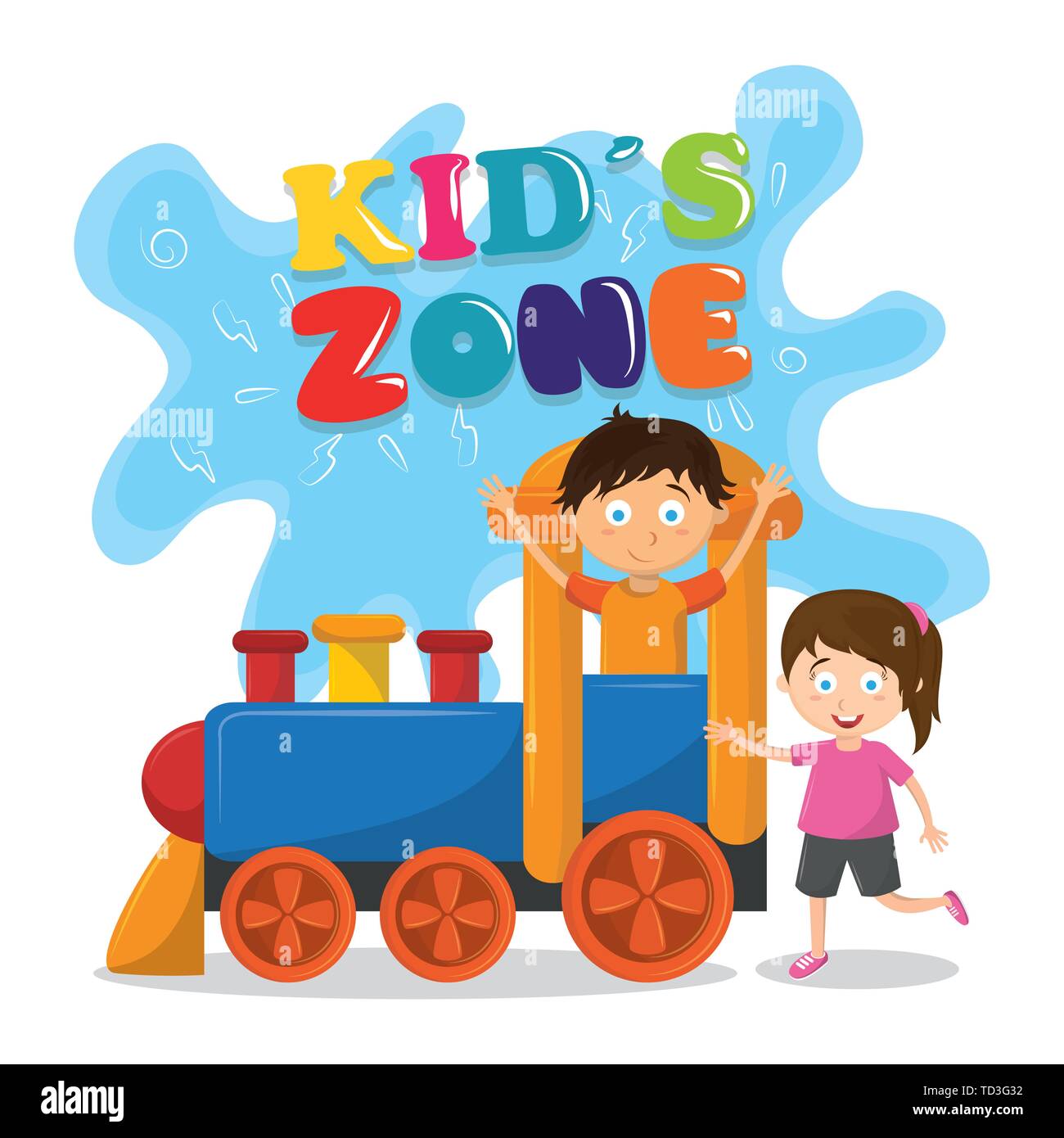 kids zone children entertaiment cartoons Stock Vector Image & Art - Alamy