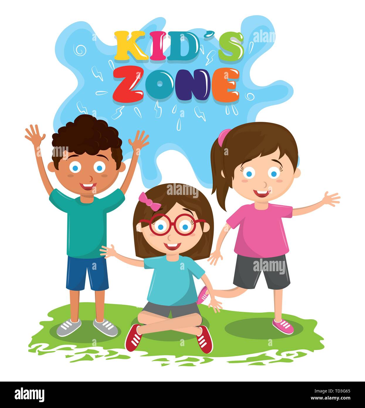 kids zone children entertaiment cartoons Stock Vector Image & Art - Alamy