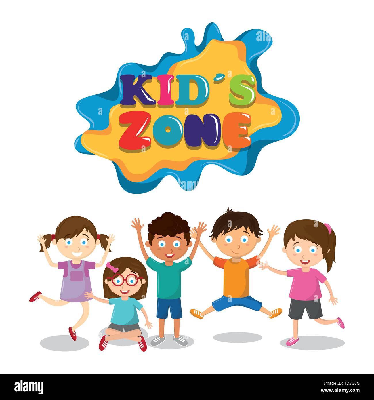 kids zone children entertaiment cartoons Stock Vector Image & Art - Alamy