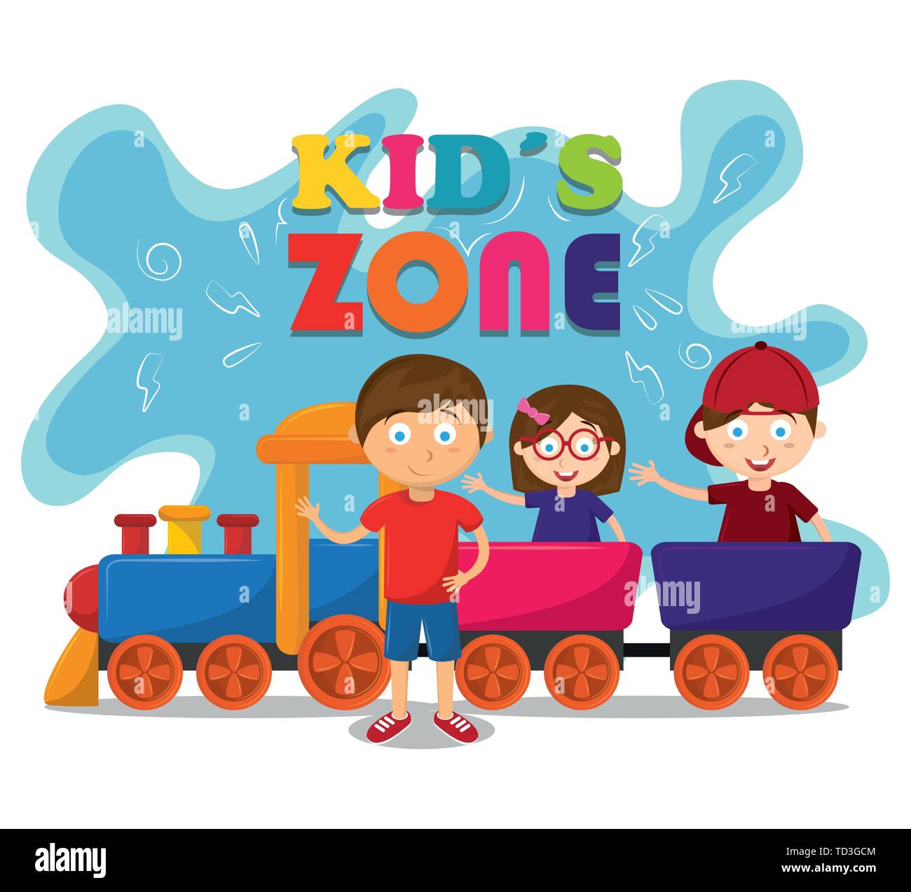 kids zone children entertaiment cartoons Stock Vector Image & Art - Alamy