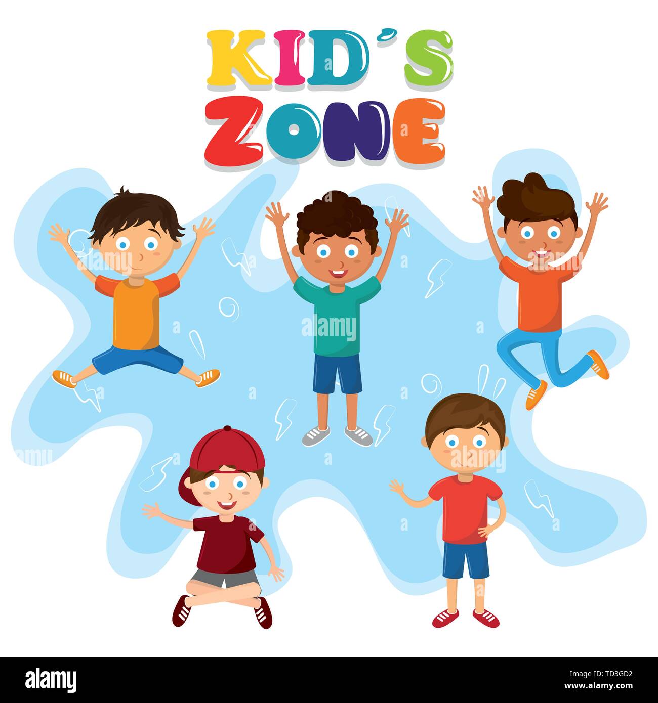 kids zone children entertaiment cartoons Stock Vector Image & Art - Alamy