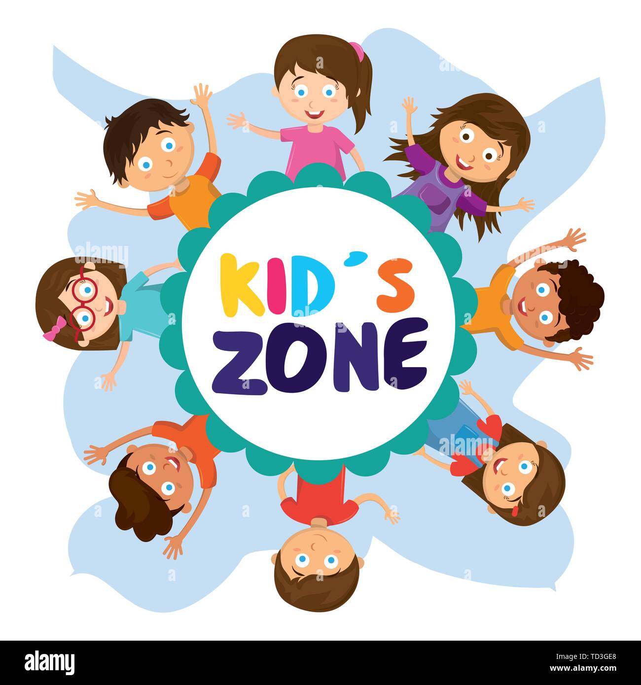 kids zone children entertaiment cartoons Stock Vector Image & Art - Alamy