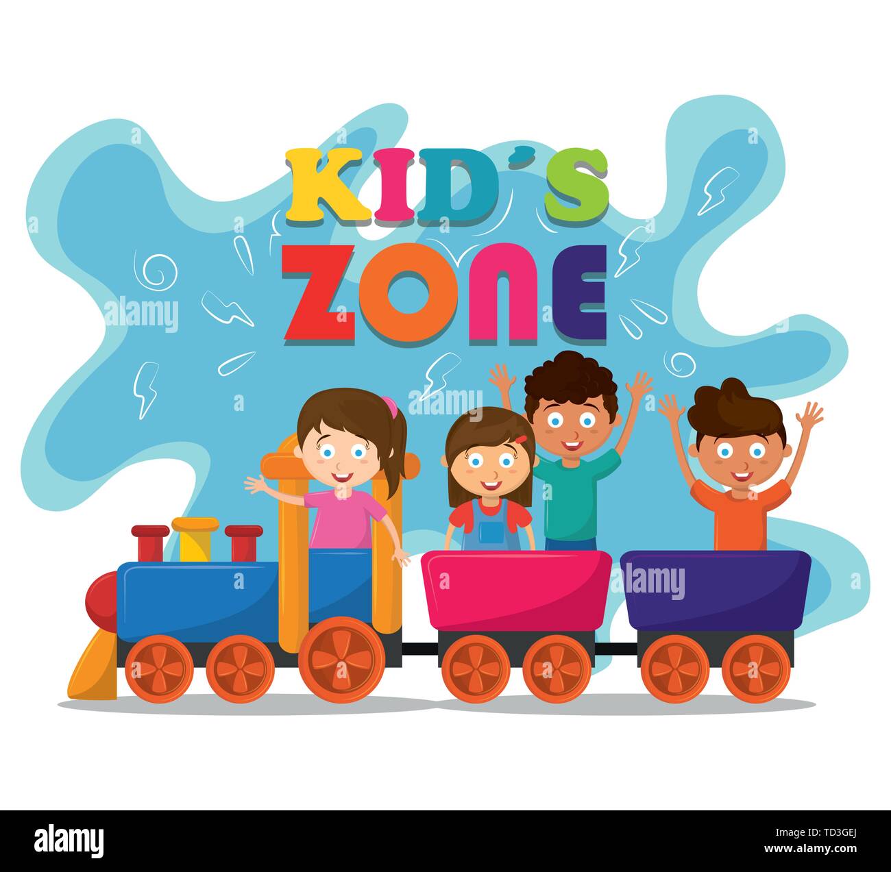 kids zone children entertaiment cartoons Stock Vector Image & Art - Alamy