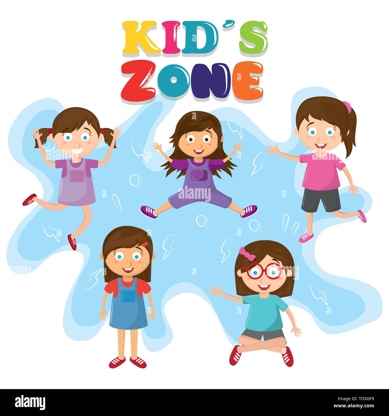 kids zone children entertaiment cartoons Stock Vector Image & Art - Alamy