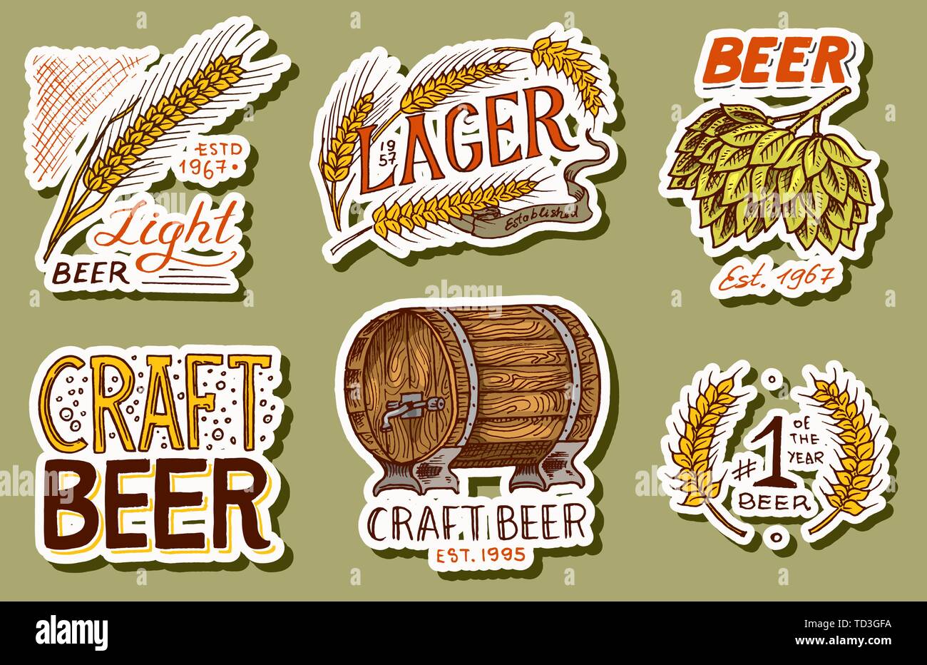 Old American Beer Labels