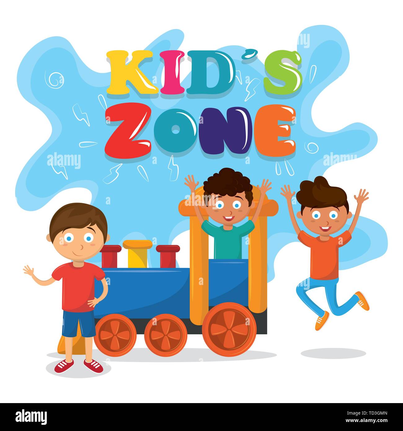 kids zone children entertaiment cartoons Stock Vector Image & Art - Alamy