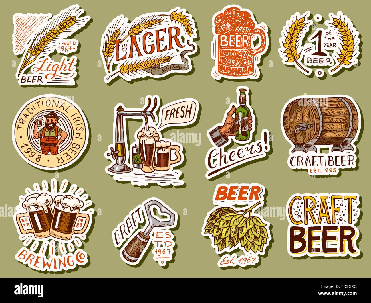 American style lager Stock Vector Images - Alamy