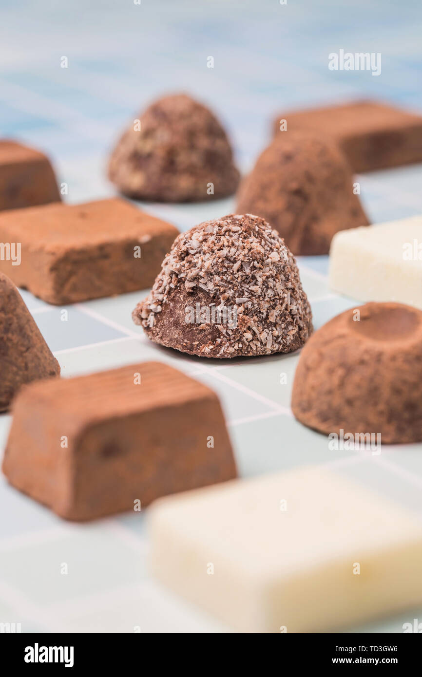 Different flavors of chocolate Stock Photo - Alamy