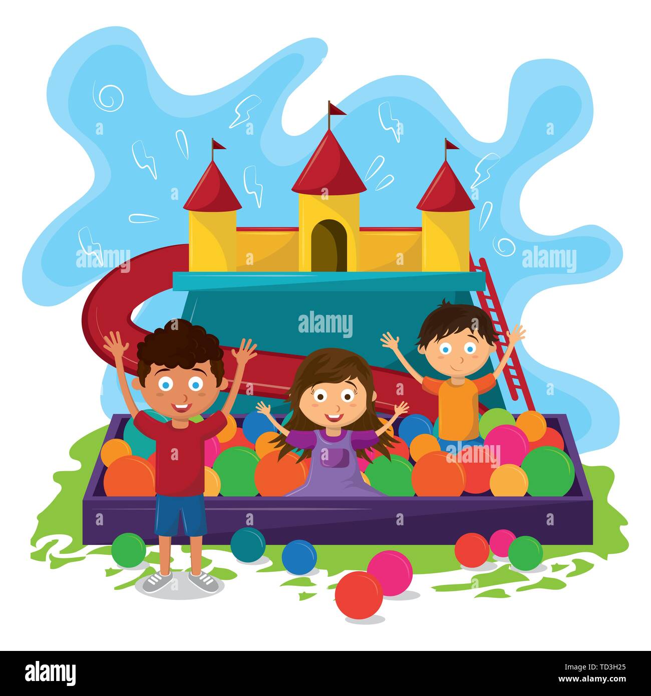 kids zone children entertaiment cartoons Stock Vector Image & Art - Alamy