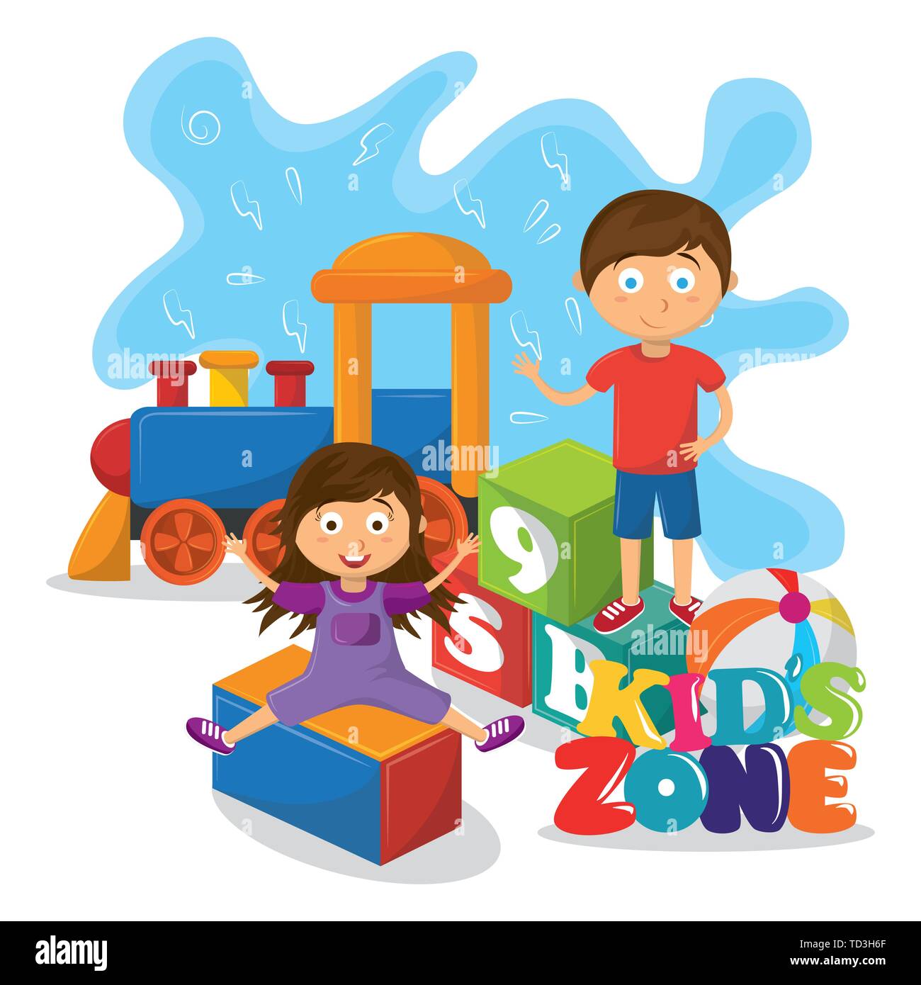 kids zone children entertaiment cartoons Stock Vector Image & Art - Alamy
