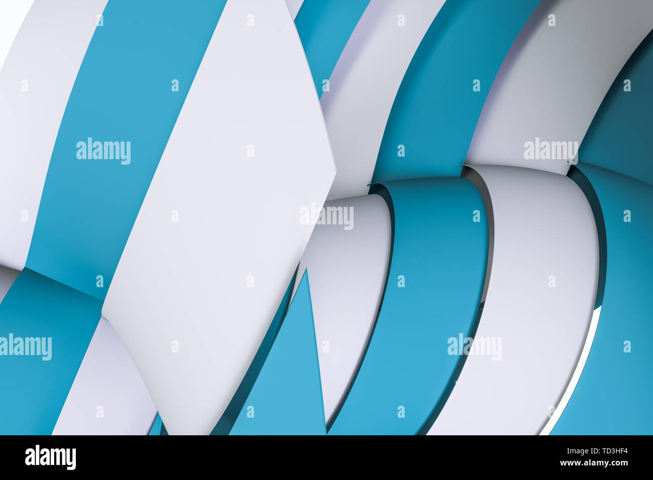 Three-dimensional rendering, blue-and-white flow background Stock Photo ...