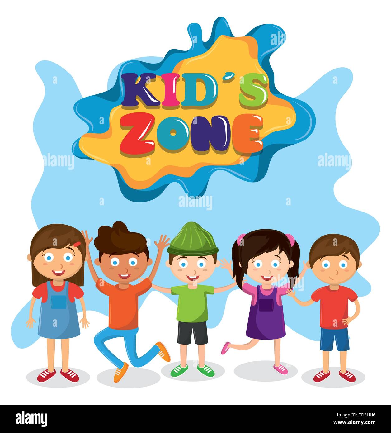kids zone children entertaiment cartoons Stock Vector Image & Art - Alamy