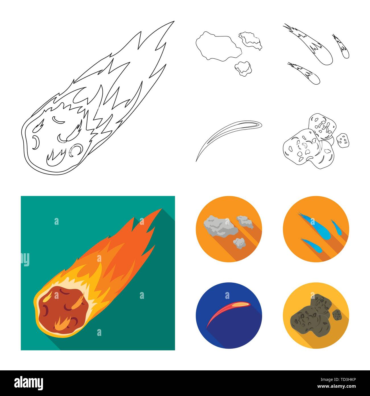 meteorite,flame,flat,explosion,crater,planet,earth,stratosphere ...