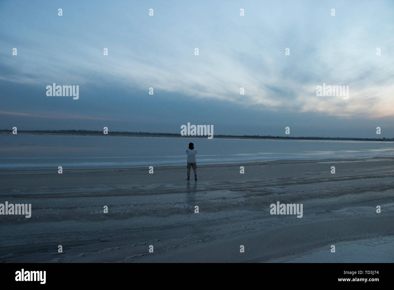 Natural scenery, winter in the north Stock Photo - Alamy