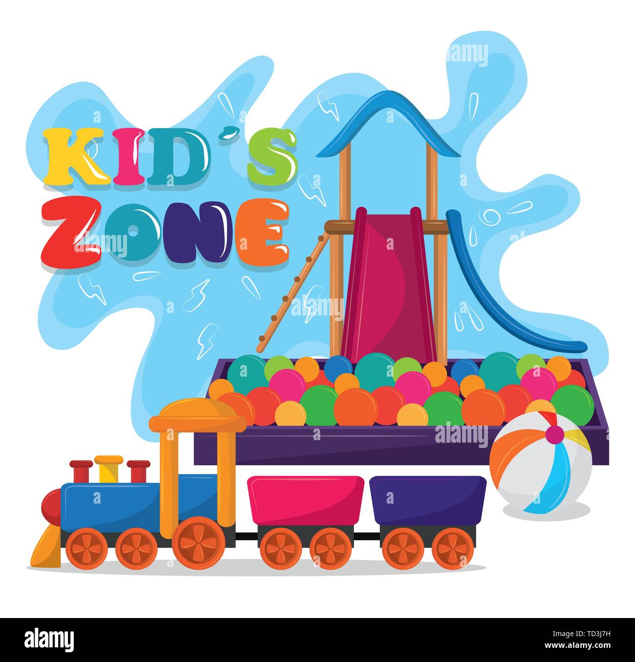 kids zone children entertaiment cartoons Stock Vector Image & Art - Alamy