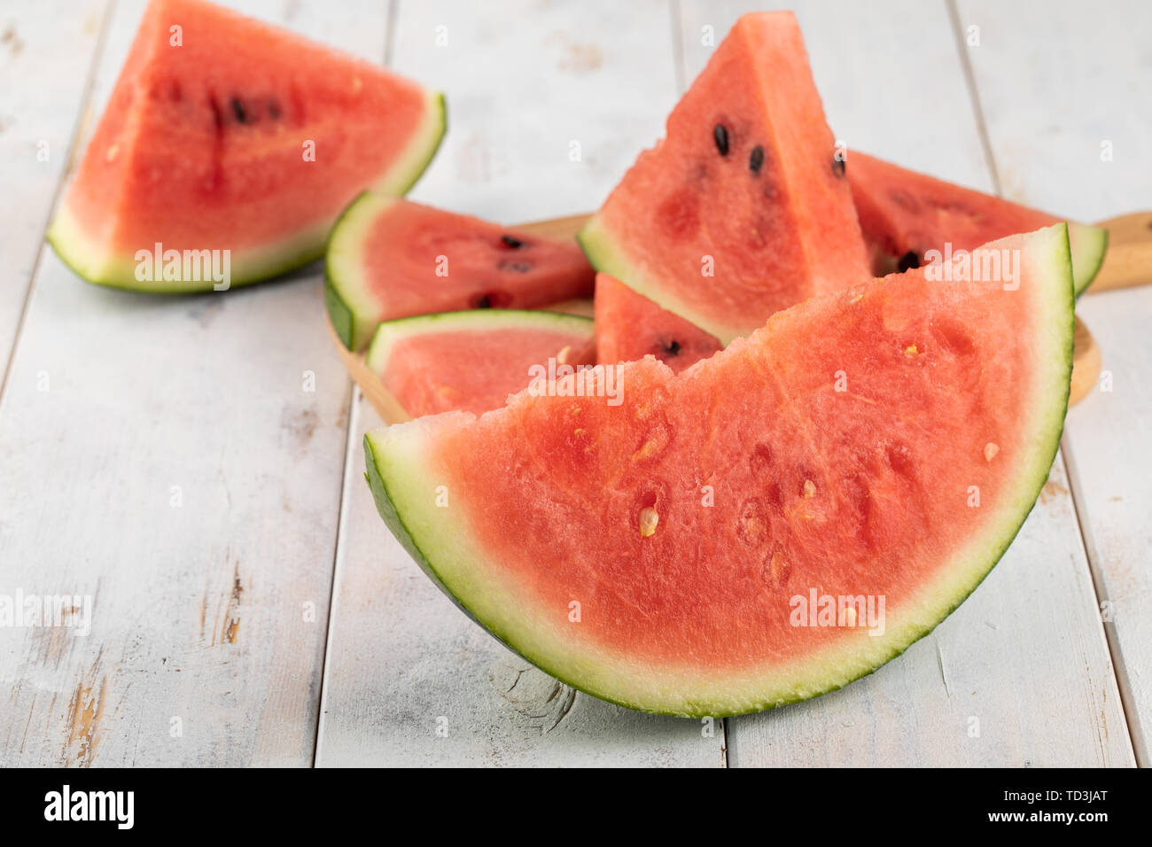 Fresh watermelon slices Stock Photo - Alamy