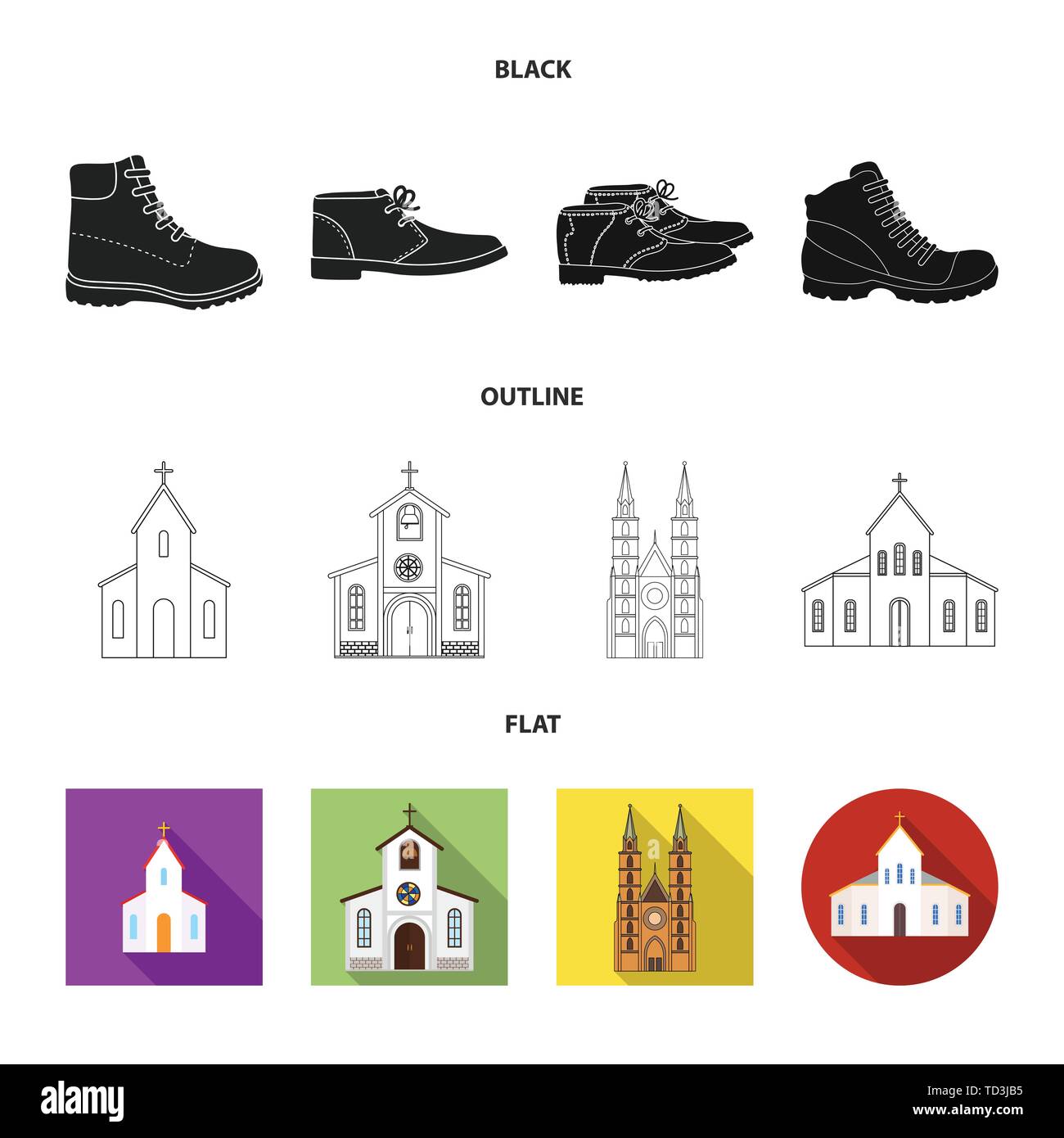 Medieval church interior Stock Vector Images - Alamy
