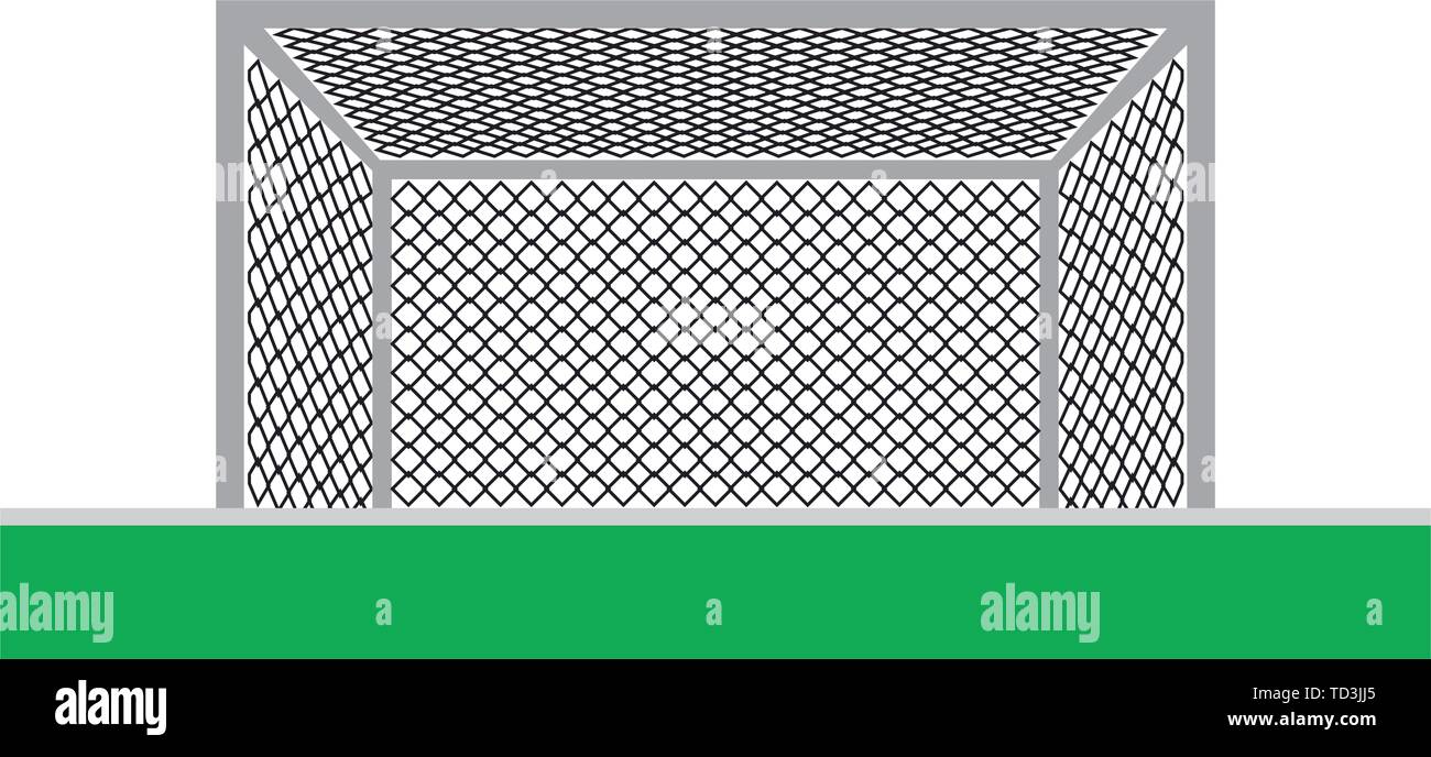 Soccer goal on playfield frontview symbol Stock Vector Image & Art - Alamy