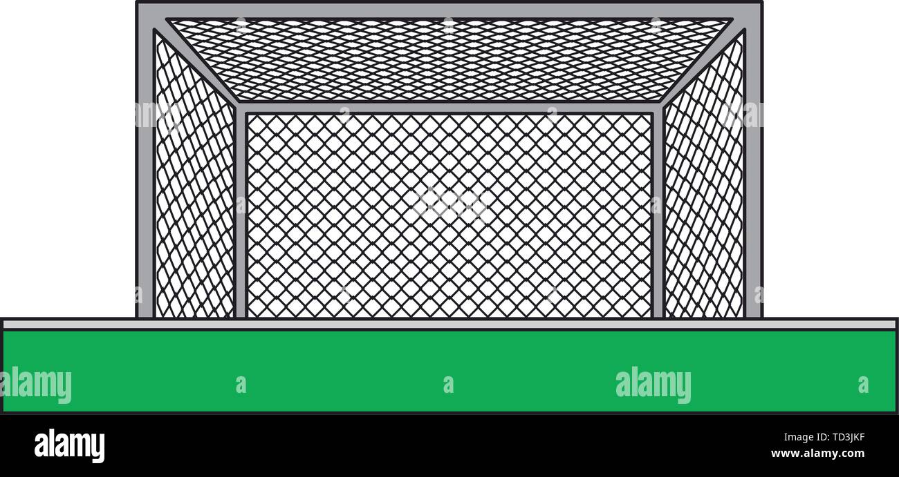 Soccer goal on playfield frontview symbol Stock Vector Image & Art - Alamy