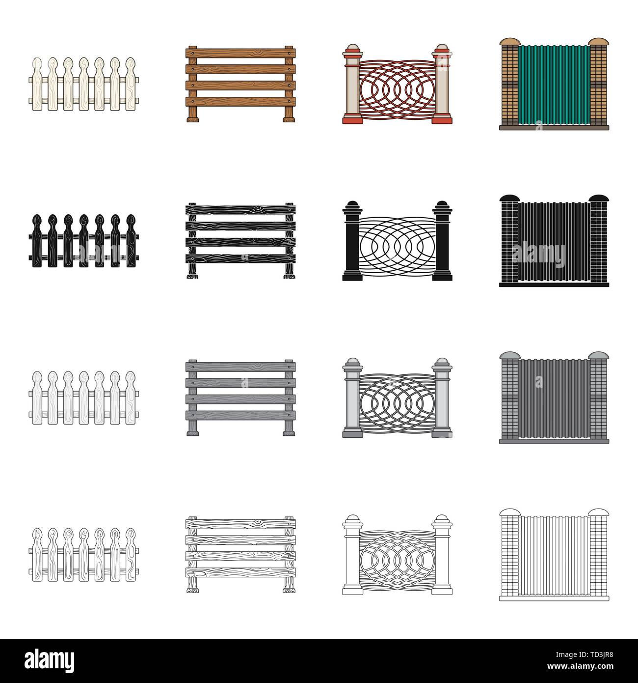 Old rustic metal gate Stock Vector Images - Alamy