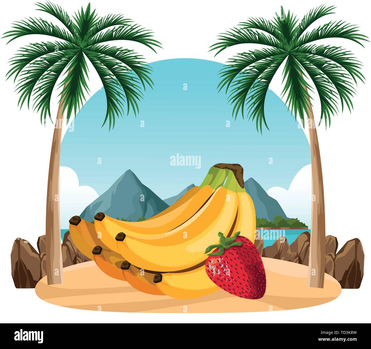 exotic tropical fruit icon cartoon Stock Vector Image & Art - Alamy