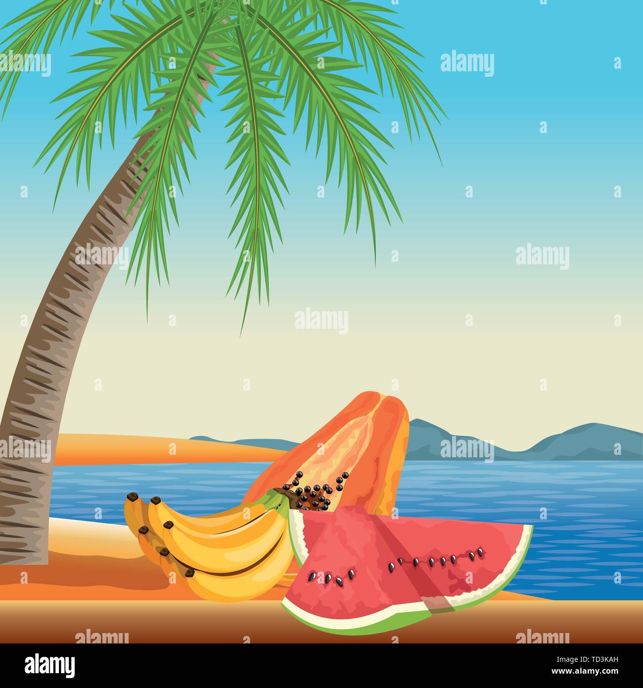 exotic tropical fruit icon cartoon Stock Vector Image & Art - Alamy