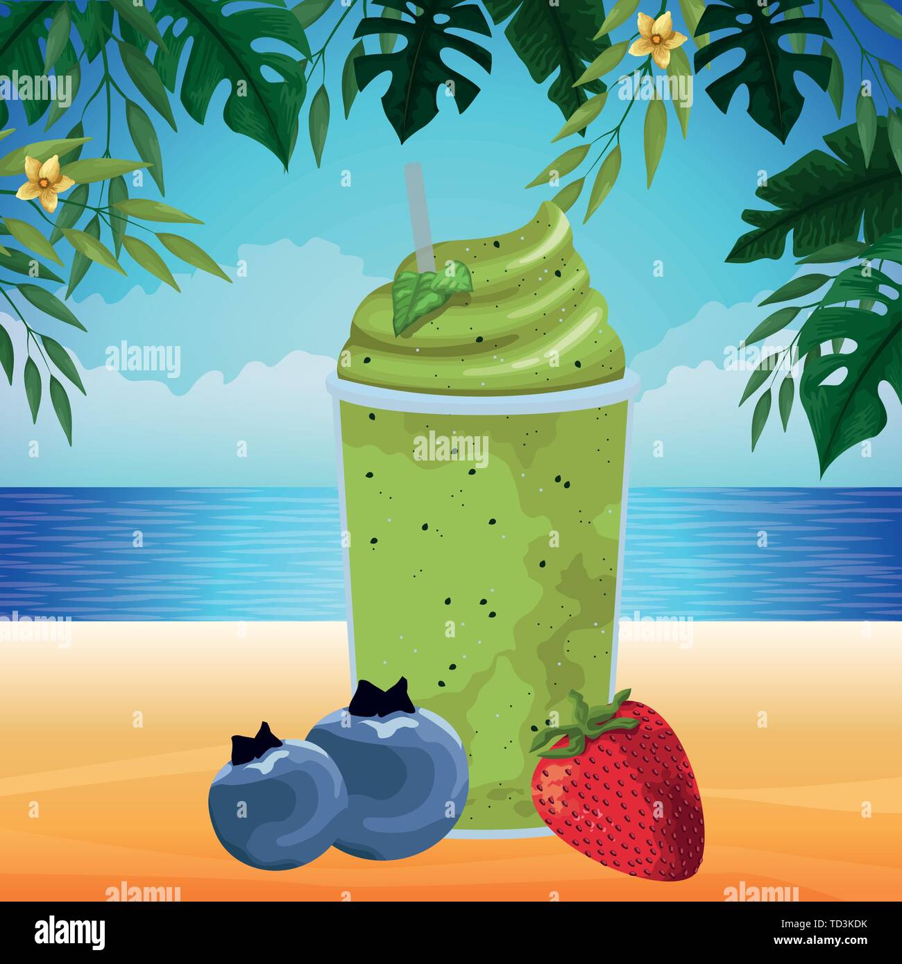 Strawberry fruit icon over hi-res stock photography and images - Alamy