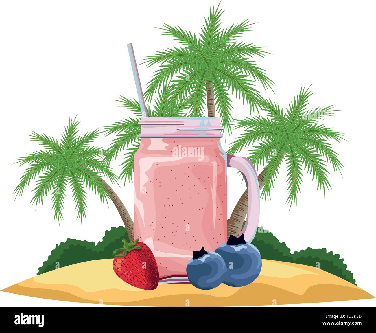 Strawberry fruit icon over hi-res stock photography and images - Alamy